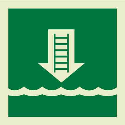 Embarkation ladder IMO Sign LSS018 - Wayout Evacuation System