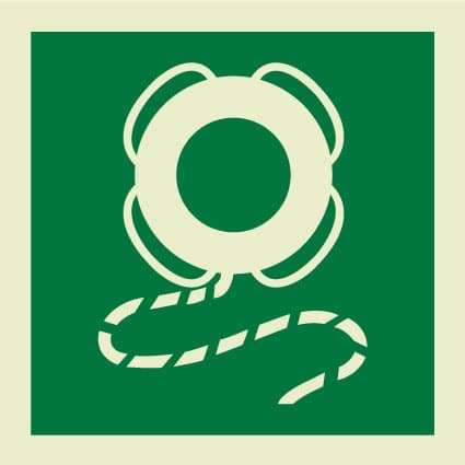Lifebuoy with line IMO Sign LSS006 - Wayout Evacuation System