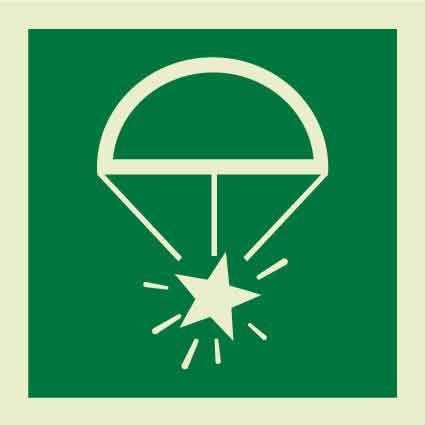 Rocket parachute flares IMO Sign LSS014 - Wayout Evacuation System
