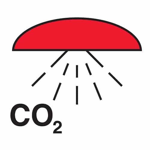 Space protected by CO2 IMO Sign 6007 - Wayout Evacuation System IMO Signs