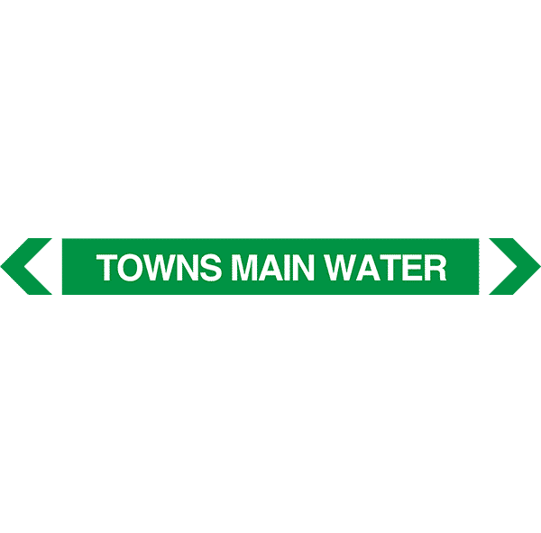 Towns Main Water - Pipe Marker | Wayout Evacuation Systems