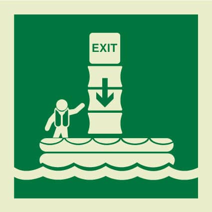 Vertical evacuation chute IMO Sign | Wayout Evacuation Systems